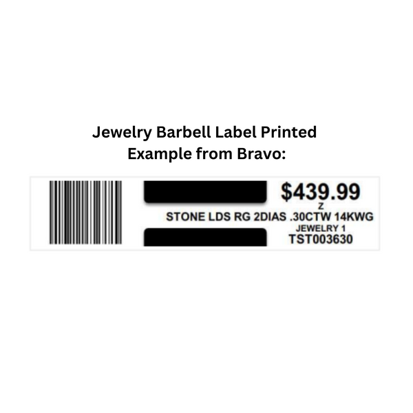 Zebra 2.187 x .5" Direct Thermal Barbell Labels (Single Roll) – Bravo ...