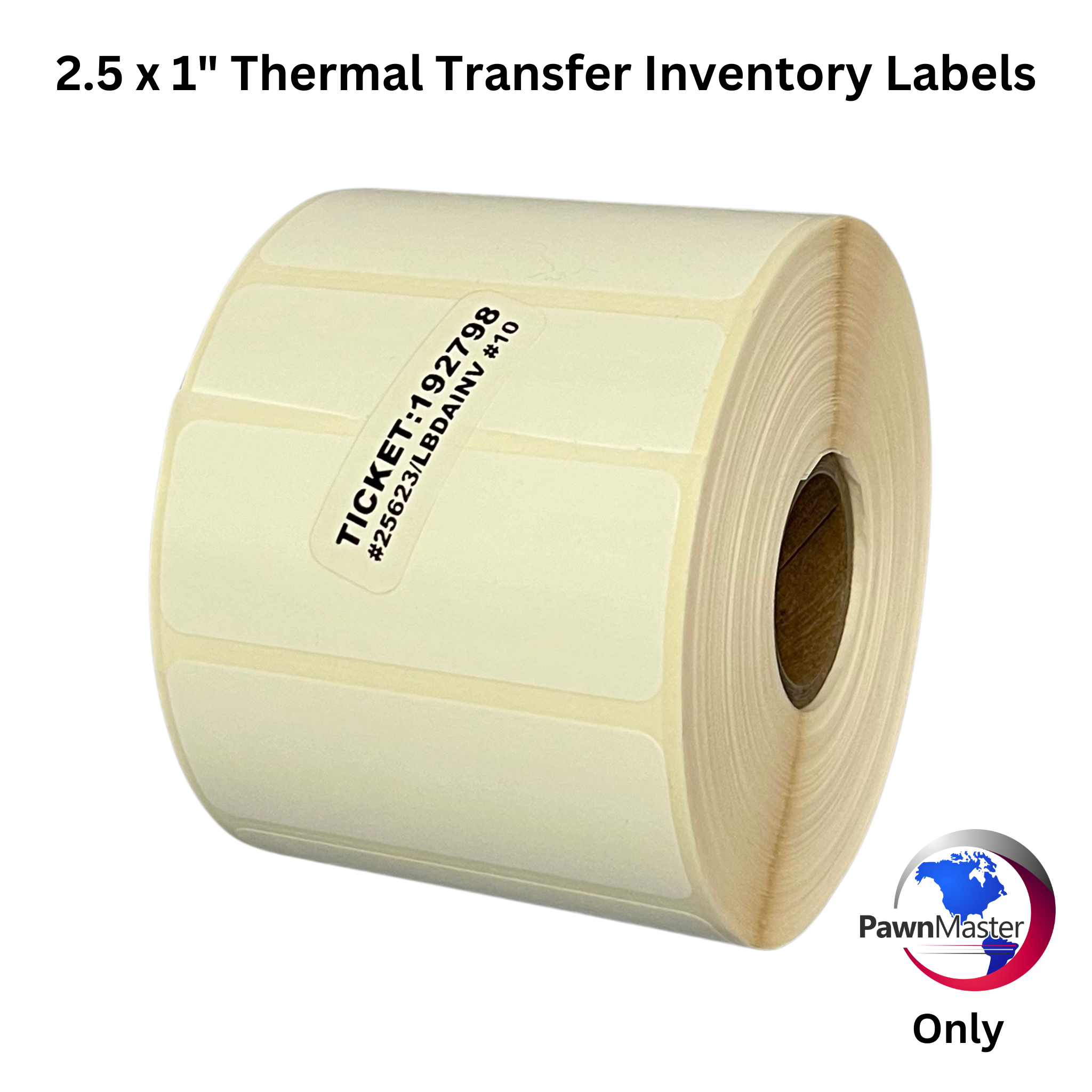 2.5 x 1" Thermal Transfer Inventory Labels - PawnMaster Only – Bravo ...