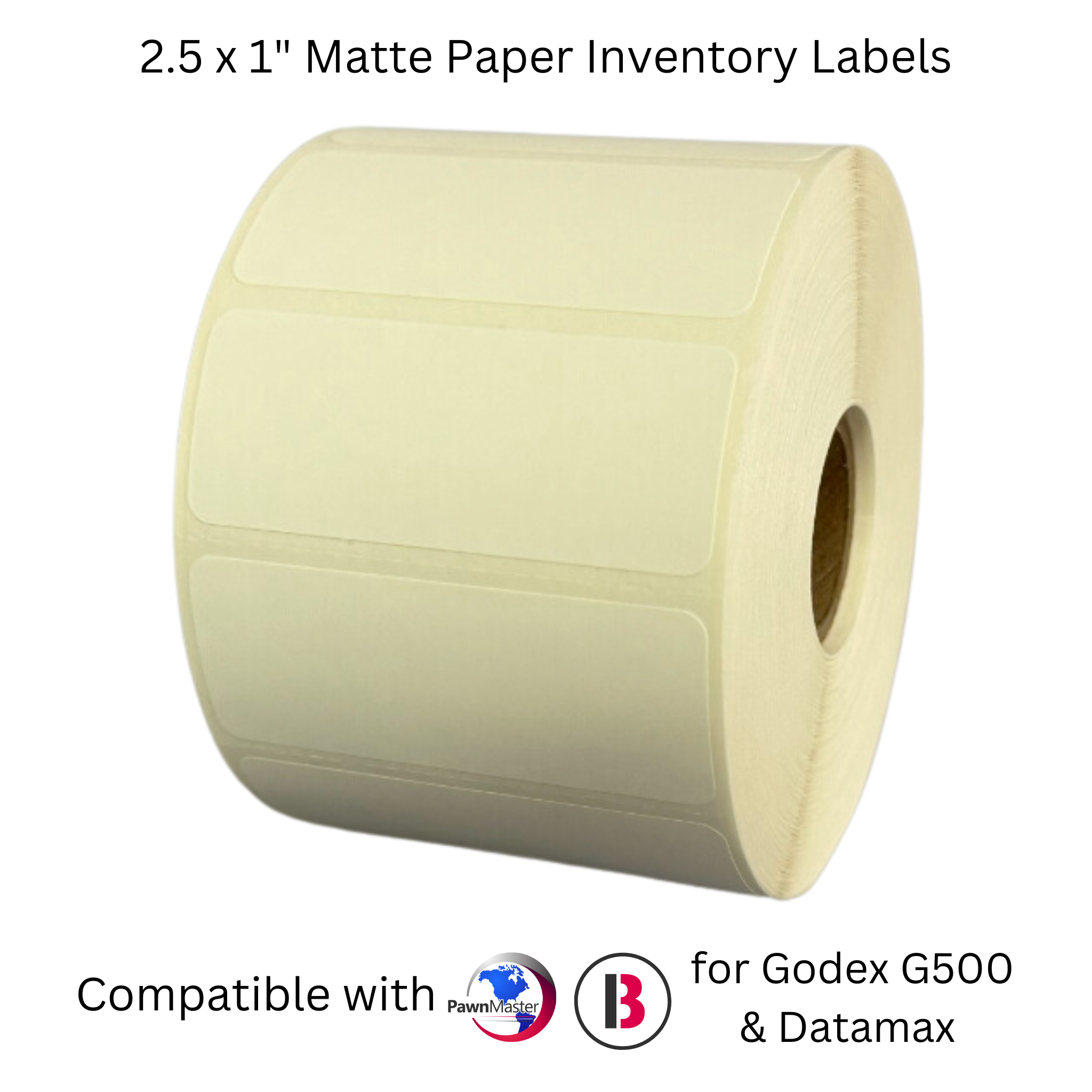 2.5 x 1" Matte Paper Inventory Labels – Bravo Store Supplies